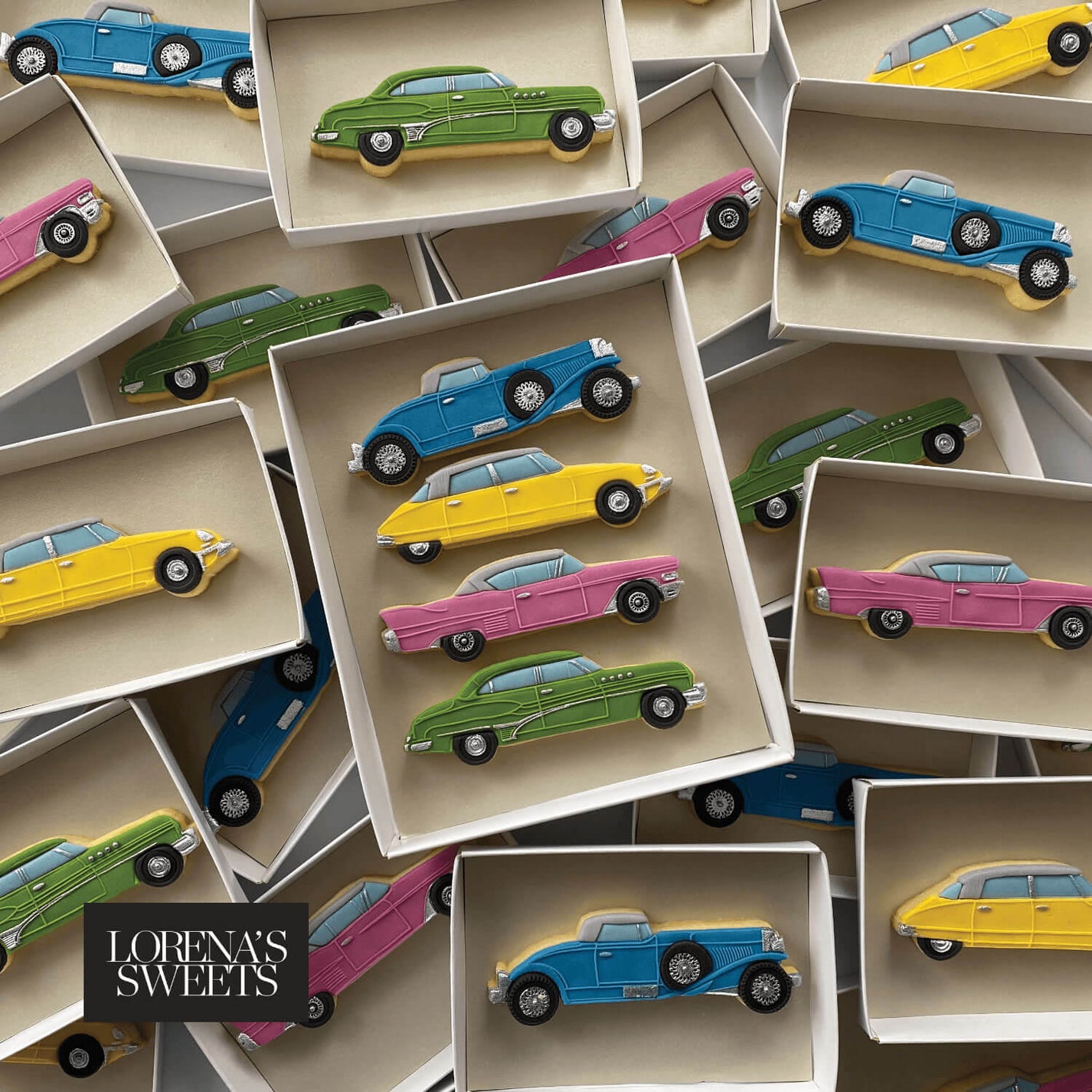 Classic Cars Cookie Decorating Kit | Lorena's Sweets
